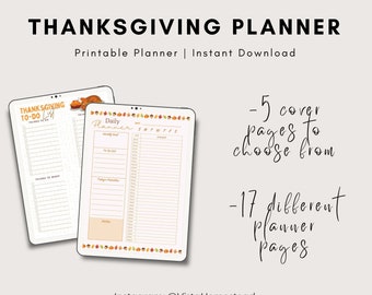 November Weekly Planner, Printable Planner, Digital Planner, Instant ...