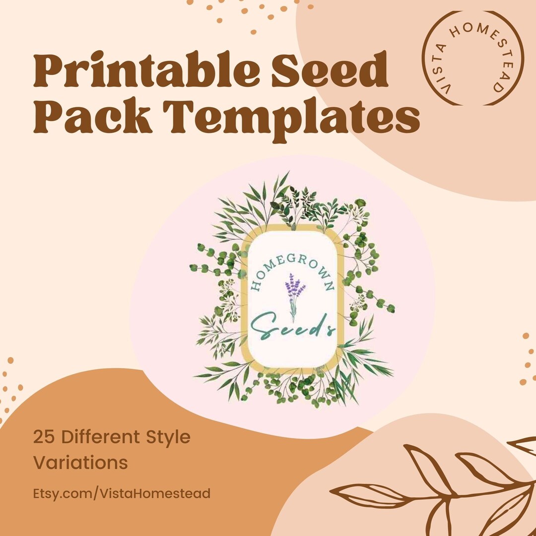 Printable Seed Packets (25 Styles) - Etsy