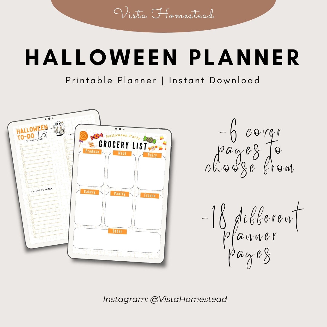 Printable October/halloween Planner - Etsy