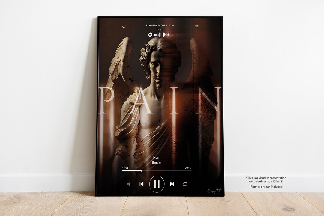 Matte Vertical Posters Spotify Poster Fanart Pain Ezediel - Etsy