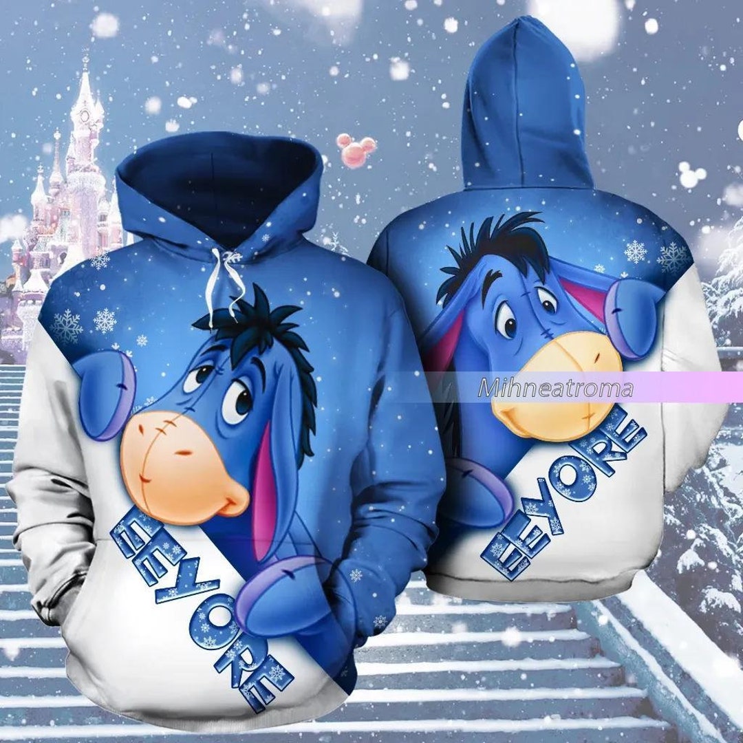 Eeyore Hoodie, Eeyore Zip Hoodie, Cute Eeyore Shirt, Winnie the Pooh ...