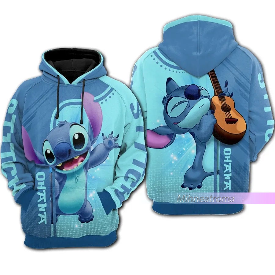 Stitch Ahana Hoodie, Stitch Zip Hoodie, Cute Stitch Shirt, Stitch ...