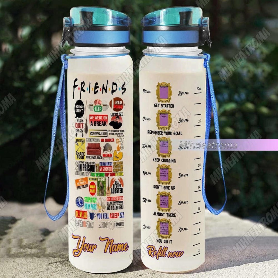 Personalized Friends Water Tracker Bottle, Friends Movie Water Bottle ...