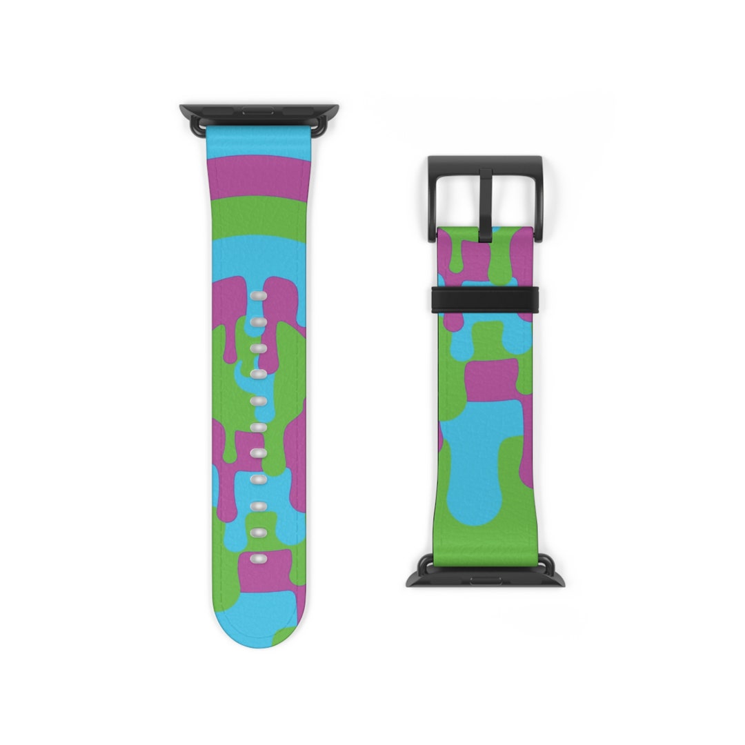 Drippy bullseye Faux Leather Apple Watch Band - Etsy