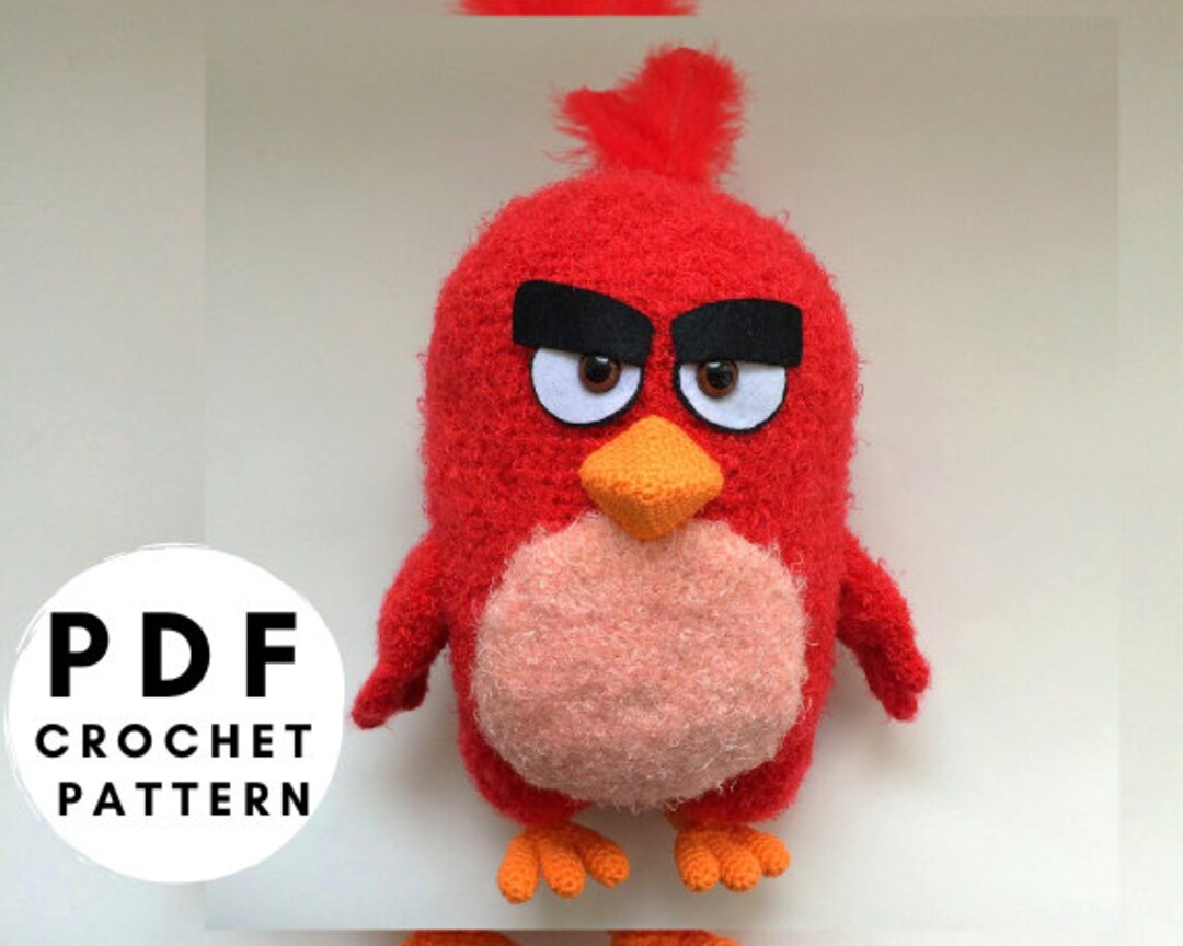 Crochet Pattern Red Angry Birds Amigurumi Tutorial PDF in - Etsy