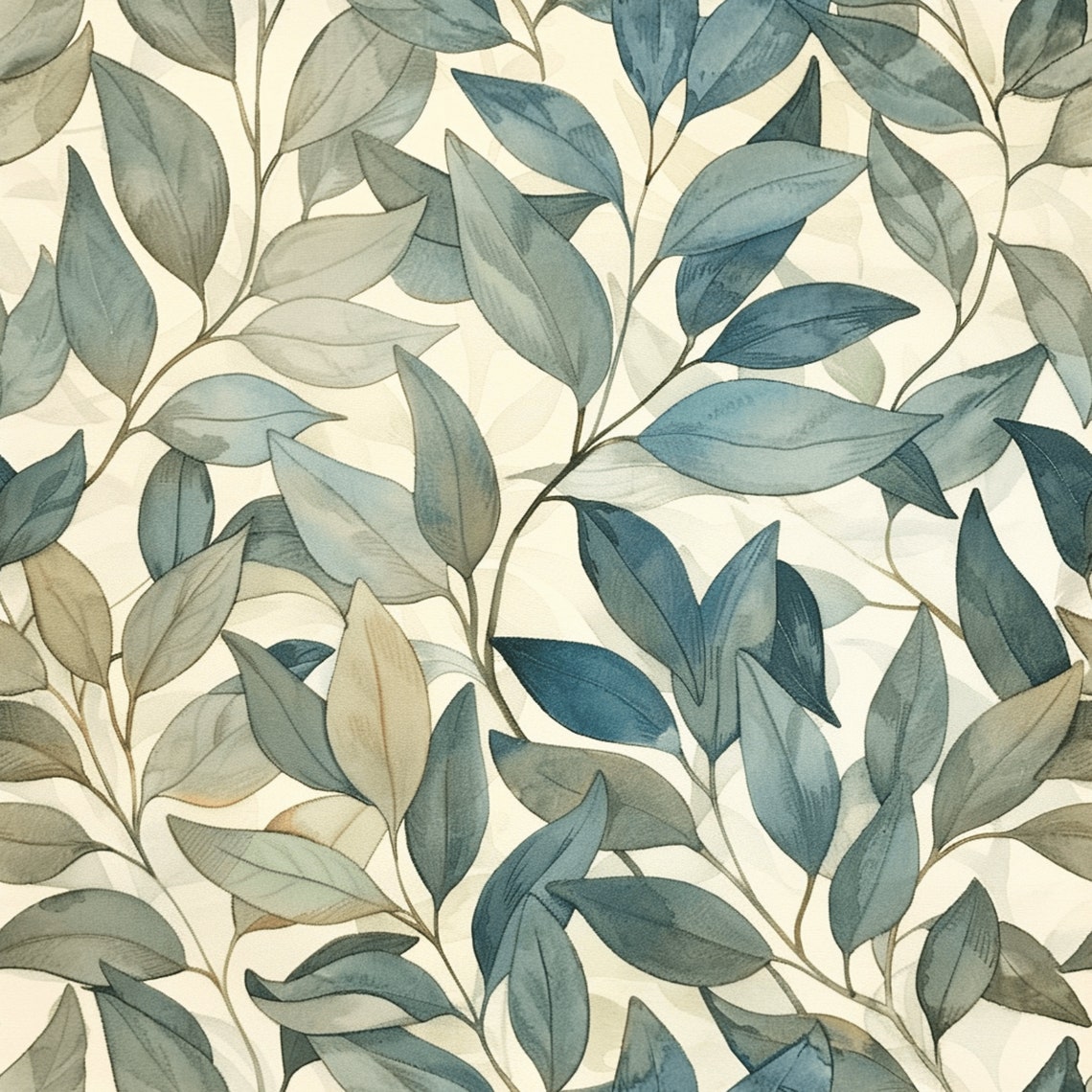 Floral Digital Paper William Morris Inspired- SEAMLESS - Watercolor ...