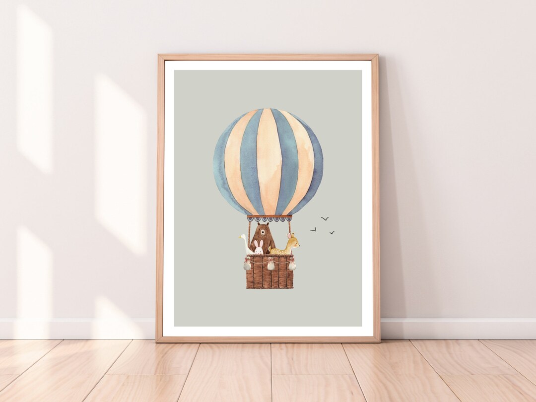 Digital Download - Cute Balloon Animals Kids Poster - Printable Digital ...