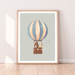 Digital Download - Cute Balloon Animals Kids Poster - Printable Digital ...