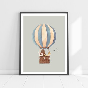 Digital Download - Cute Balloon Animals Kids Poster - Printable Digital ...