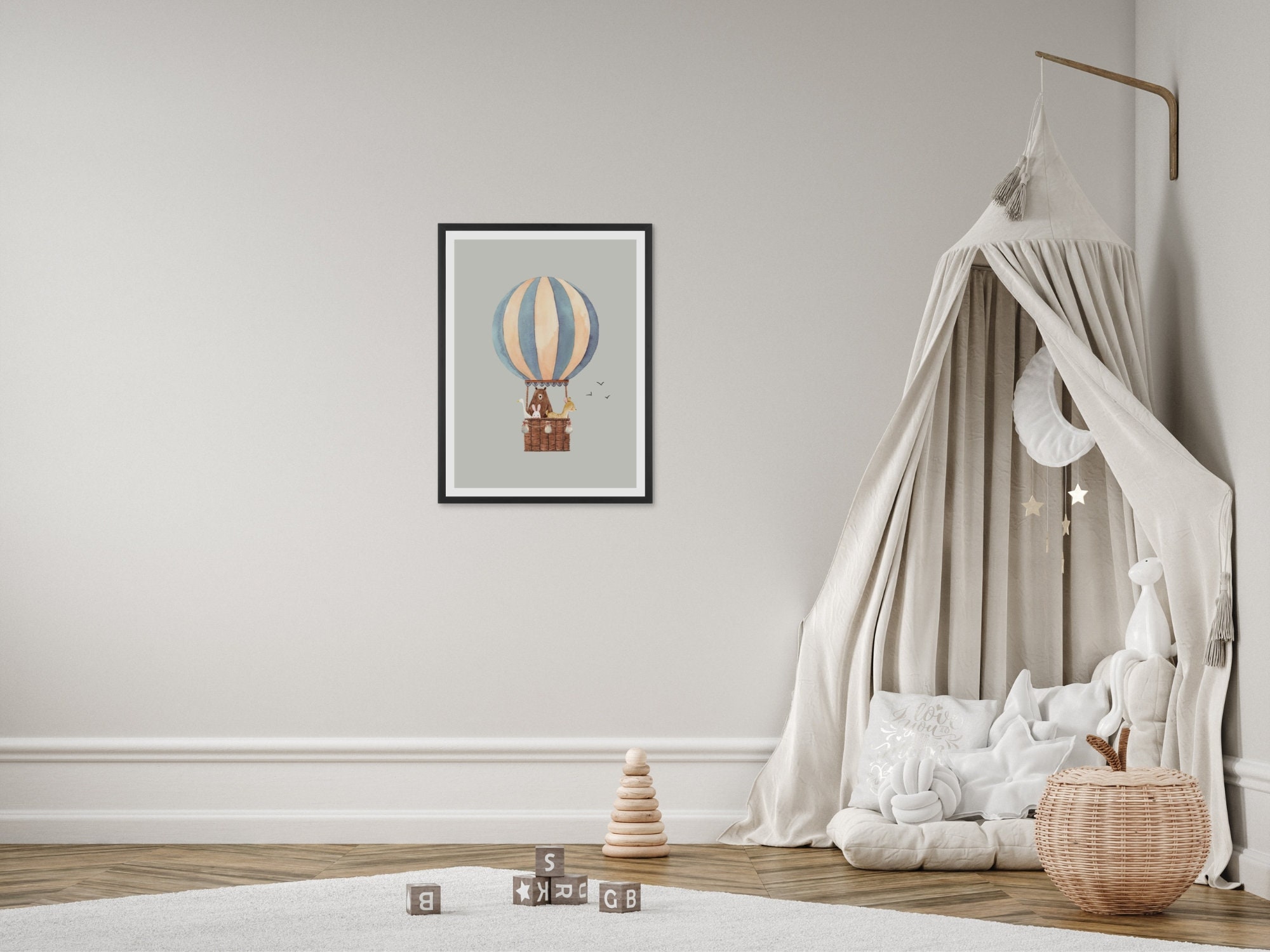 Digital Download - Cute Balloon Animals Kids Poster - Printable Digital ...
