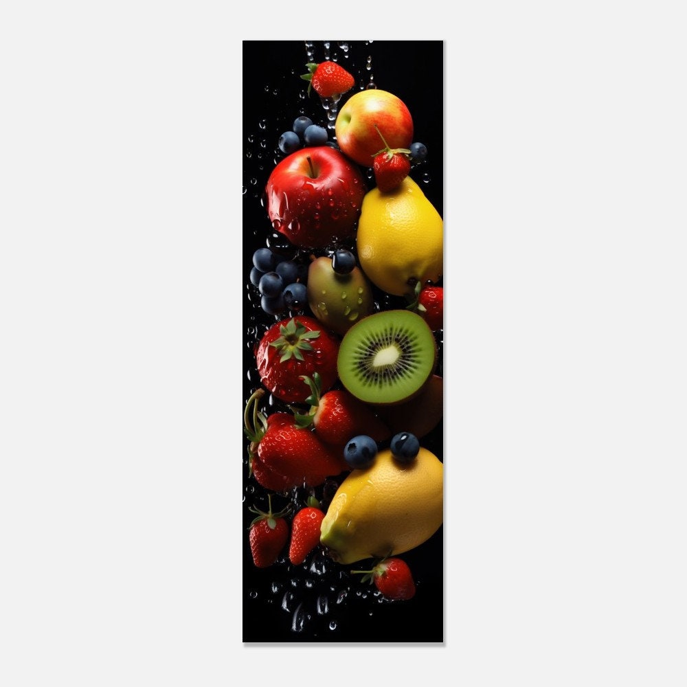 Wandbild Küche Hochformat, Komposition von Früchten, Kunstwerk mit Obst ...