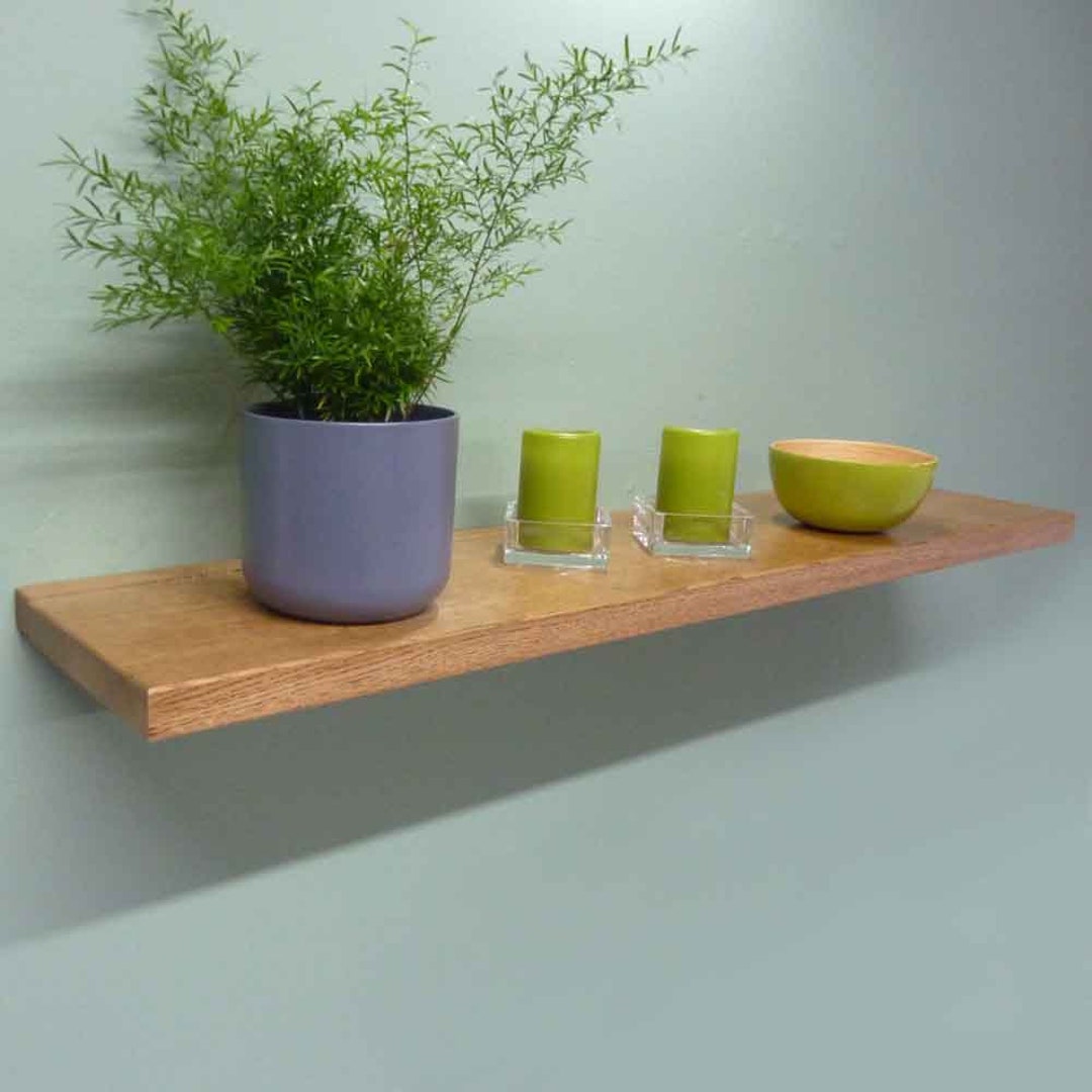 Solid Quality Oak Floating Shelves 32mm X 200mm Deep. Bathrooms ...