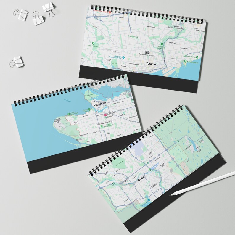 2024 Canadian Cities Calendar - Illustrated Map Cover, Monthly Wall ...