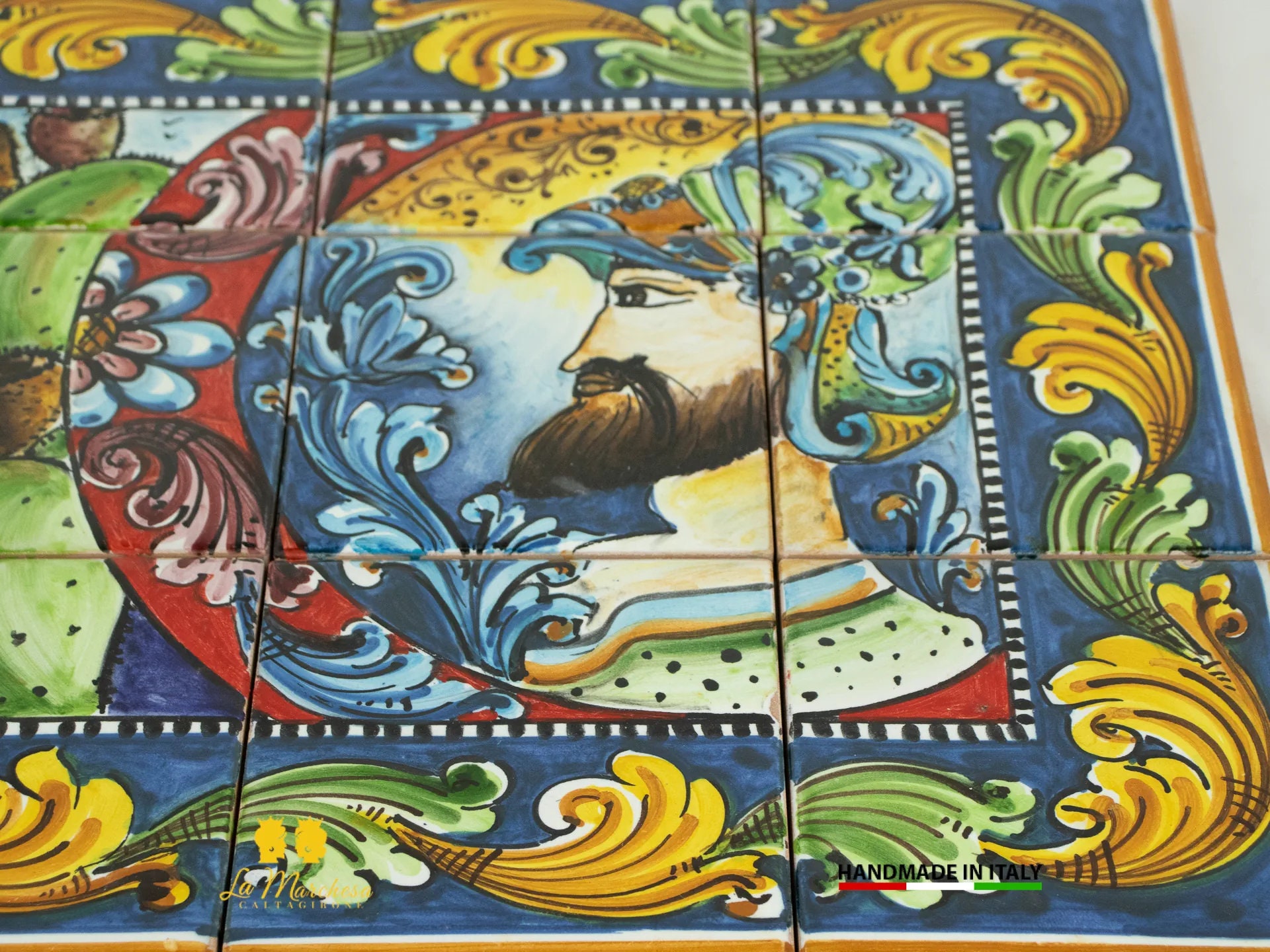 Wall Panel Sicilian Ceramic Tiles From Caltagirone Various Designs - Etsy