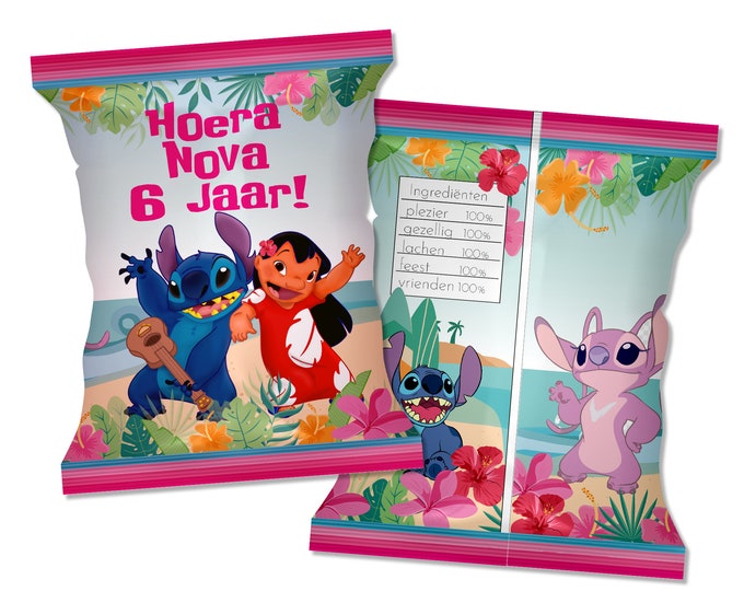 Lilo and Stitch Chips Bag Treat Birthday Party Dispensing Bag Chips ...