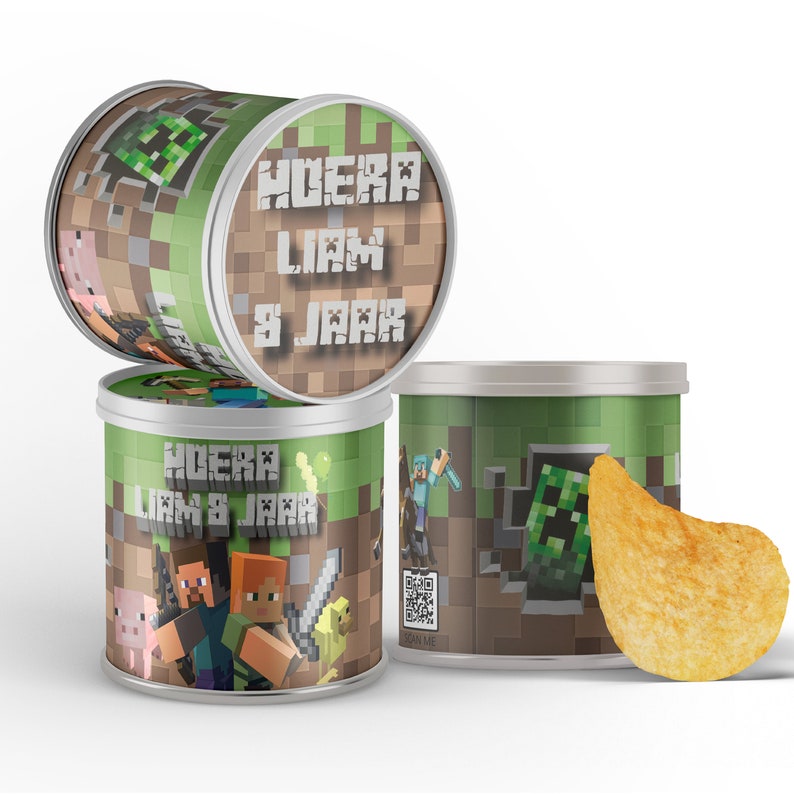 Minecraft Pringles Wrap Treat Printable Birthday Party Digital Print ...