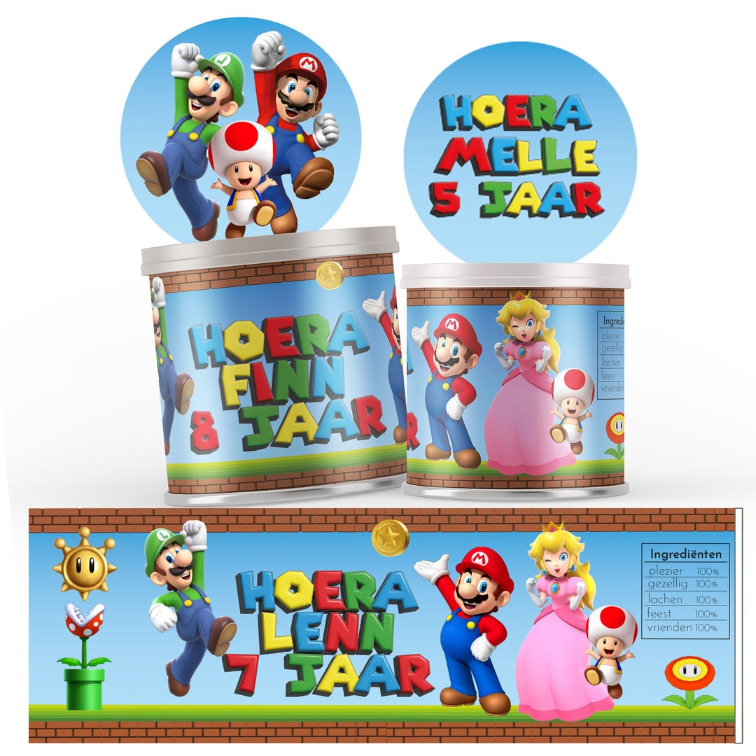 Super Mario Pringles Wrap Chips Treat Personalized Digital File 40gr/1 ...