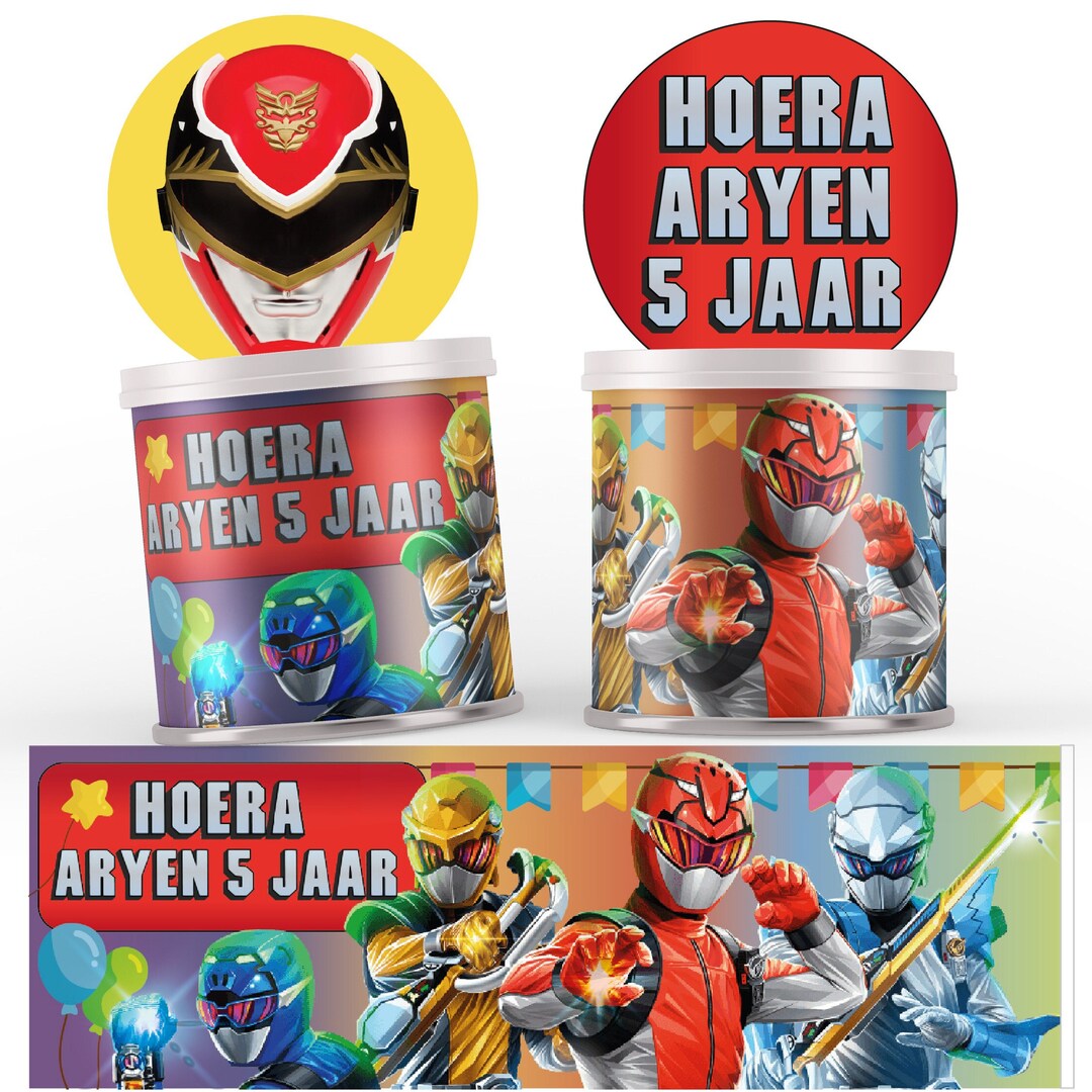 Power Rangers Pringles Wrapper Chips Treat Birthday - Etsy