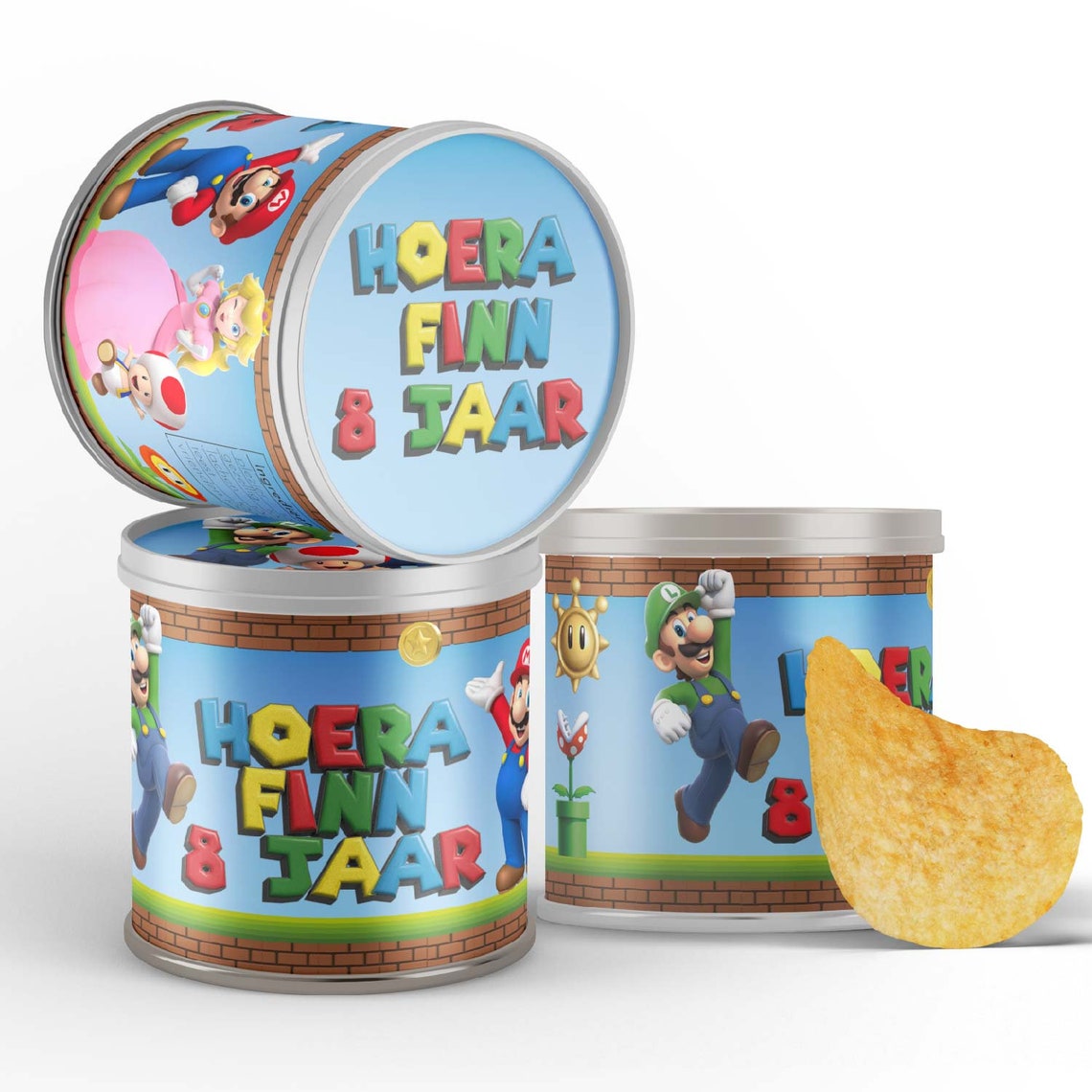 Super Mario Pringles Wrap Chips Treat Personalized Digital File 40gr/1 ...