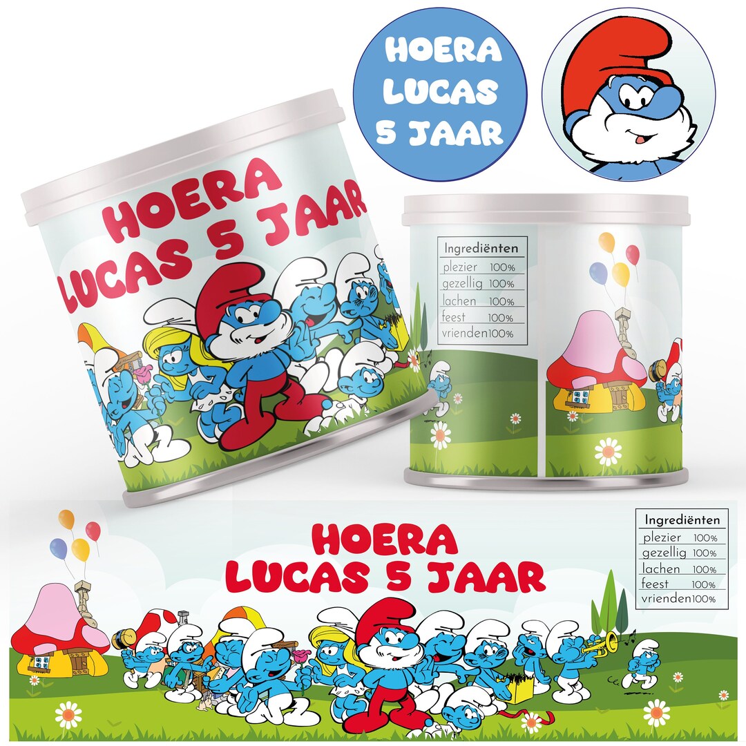 Smurfs Pringles Wrap Chips Treat Personalized Digital File Pringles ...