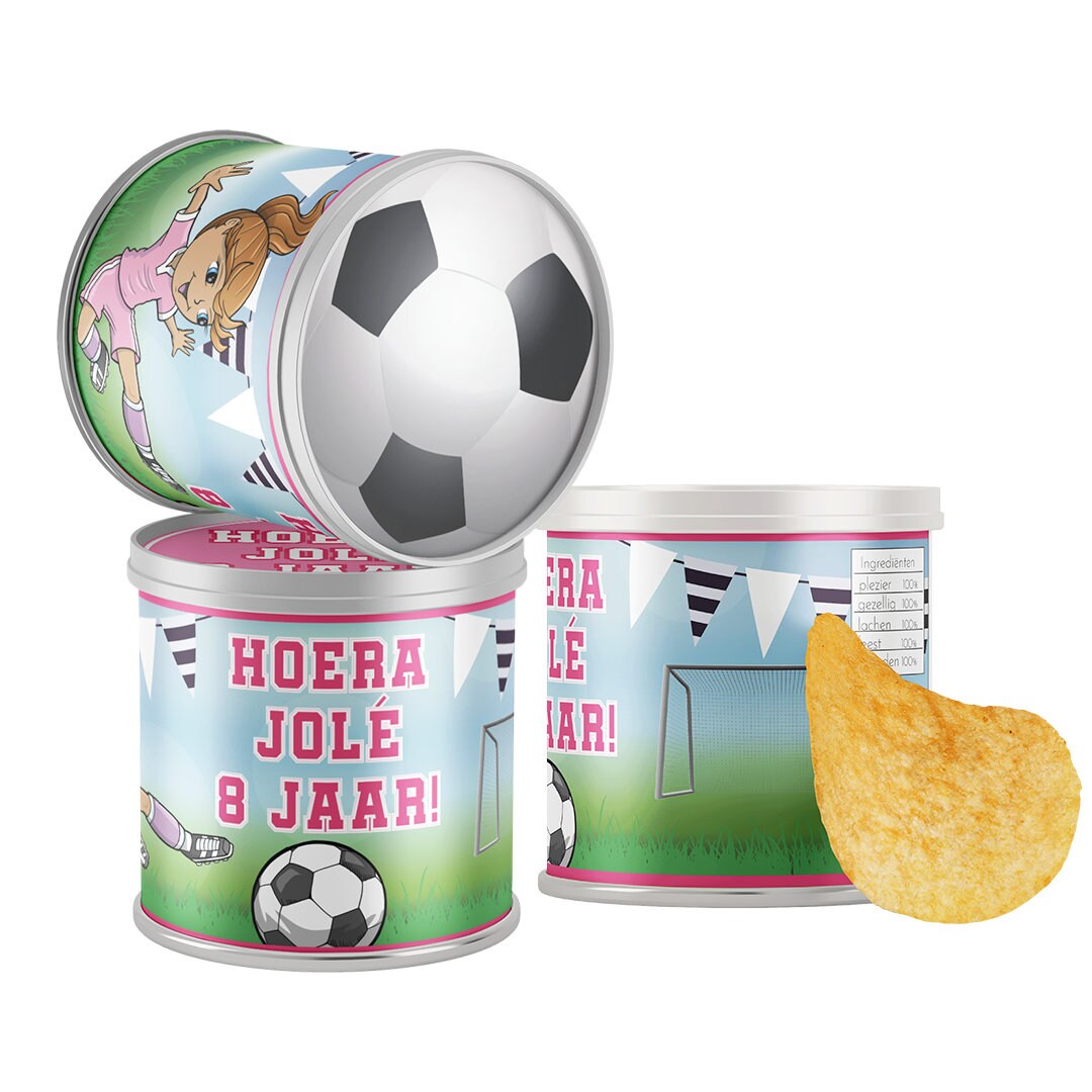Football Girls Pringles Wrapper Chips Treat Birthday Personalized ...