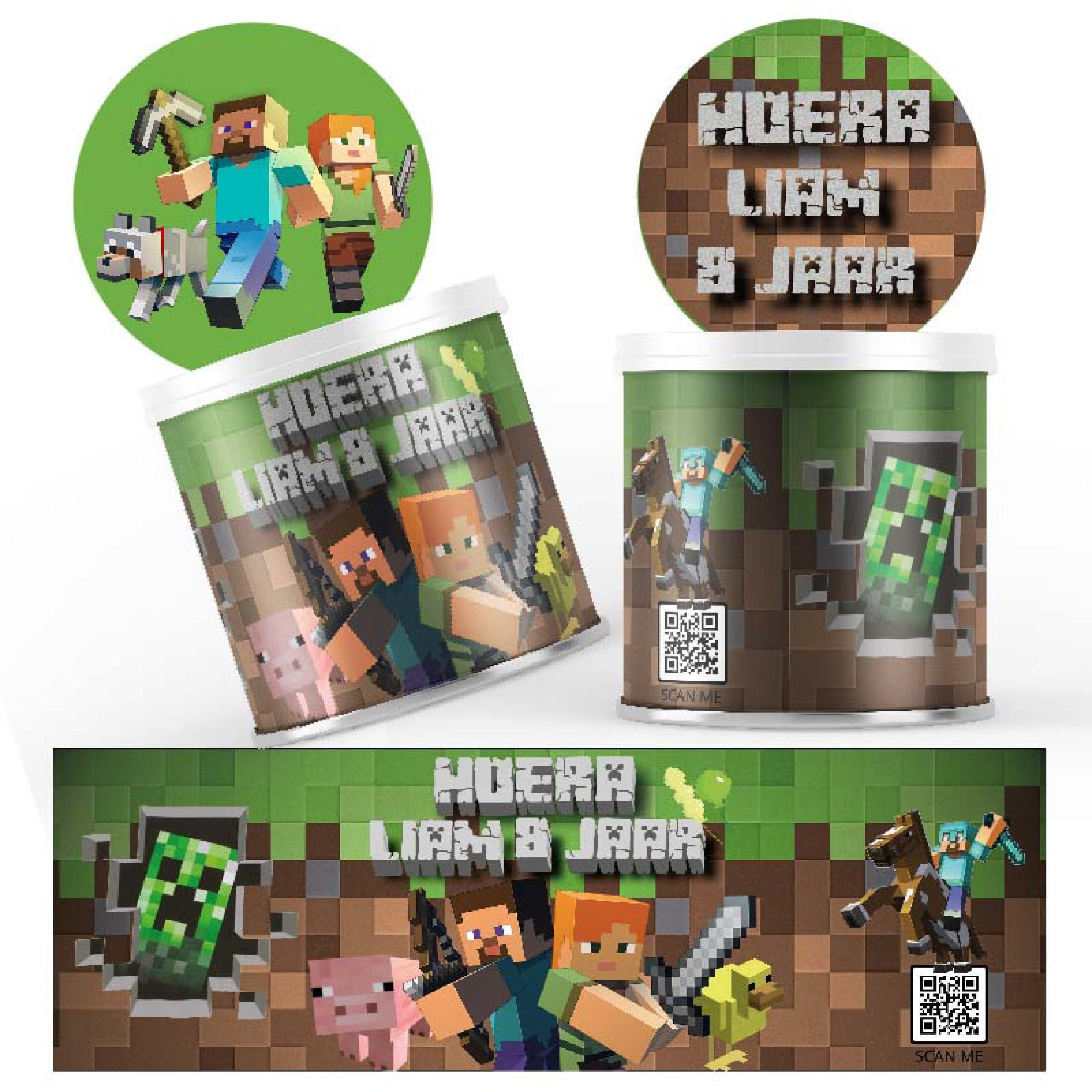 Minecraft Pringles Wrap Treat Printable Birthday Party Digital Print ...