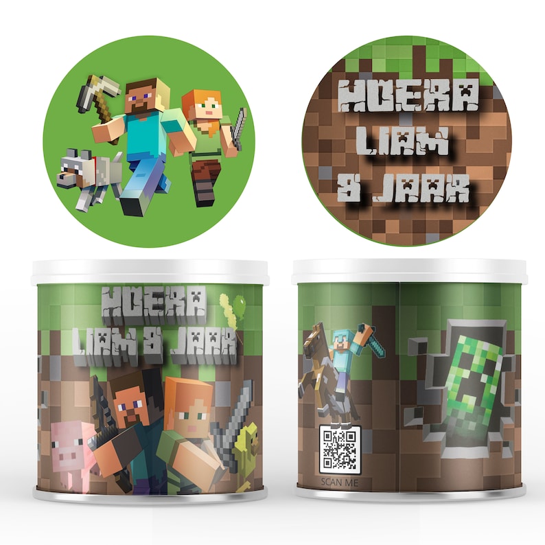 Minecraft Pringles Wrap Treat Printable Birthday Party Digital Print ...