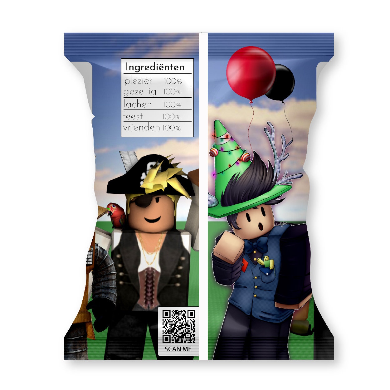 Chips Bag Roblox Treat Birthday Party Roblox Dispensing Bag Chips ...