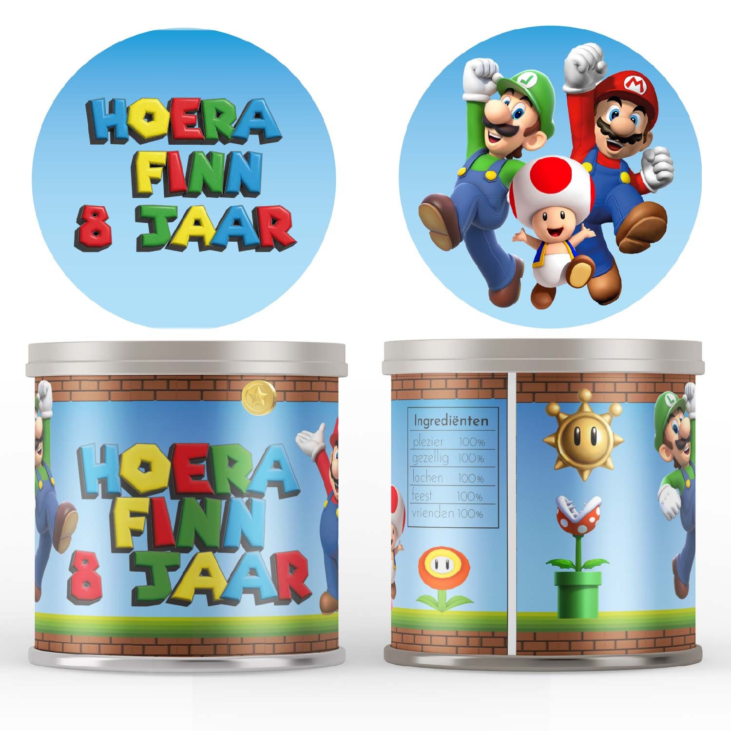Super Mario Pringles Wrap Chips Treat Personalized Digital File 40gr/1 ...