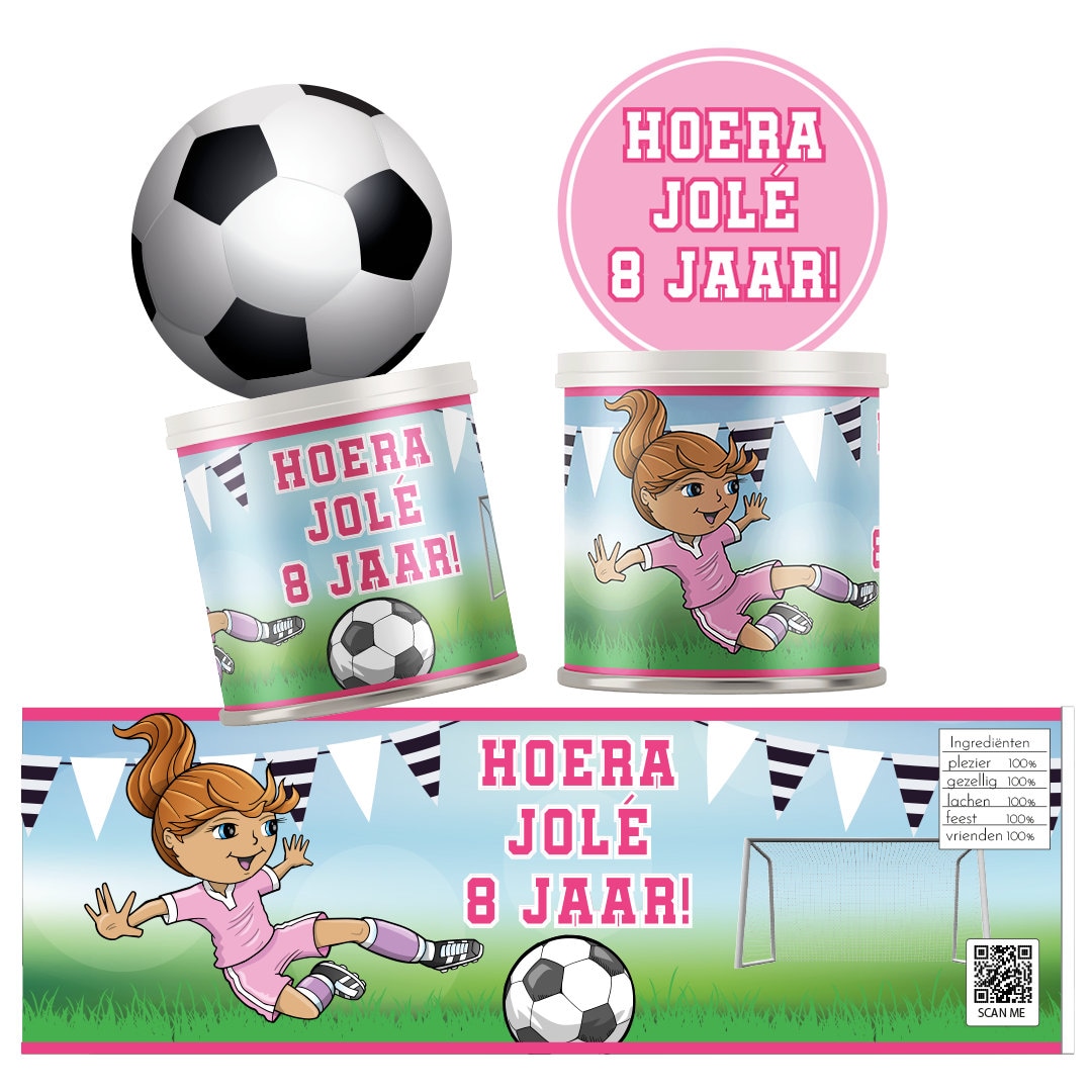 Football Girls Pringles Wrap Chips Treat Birthday Personalized Digital ...