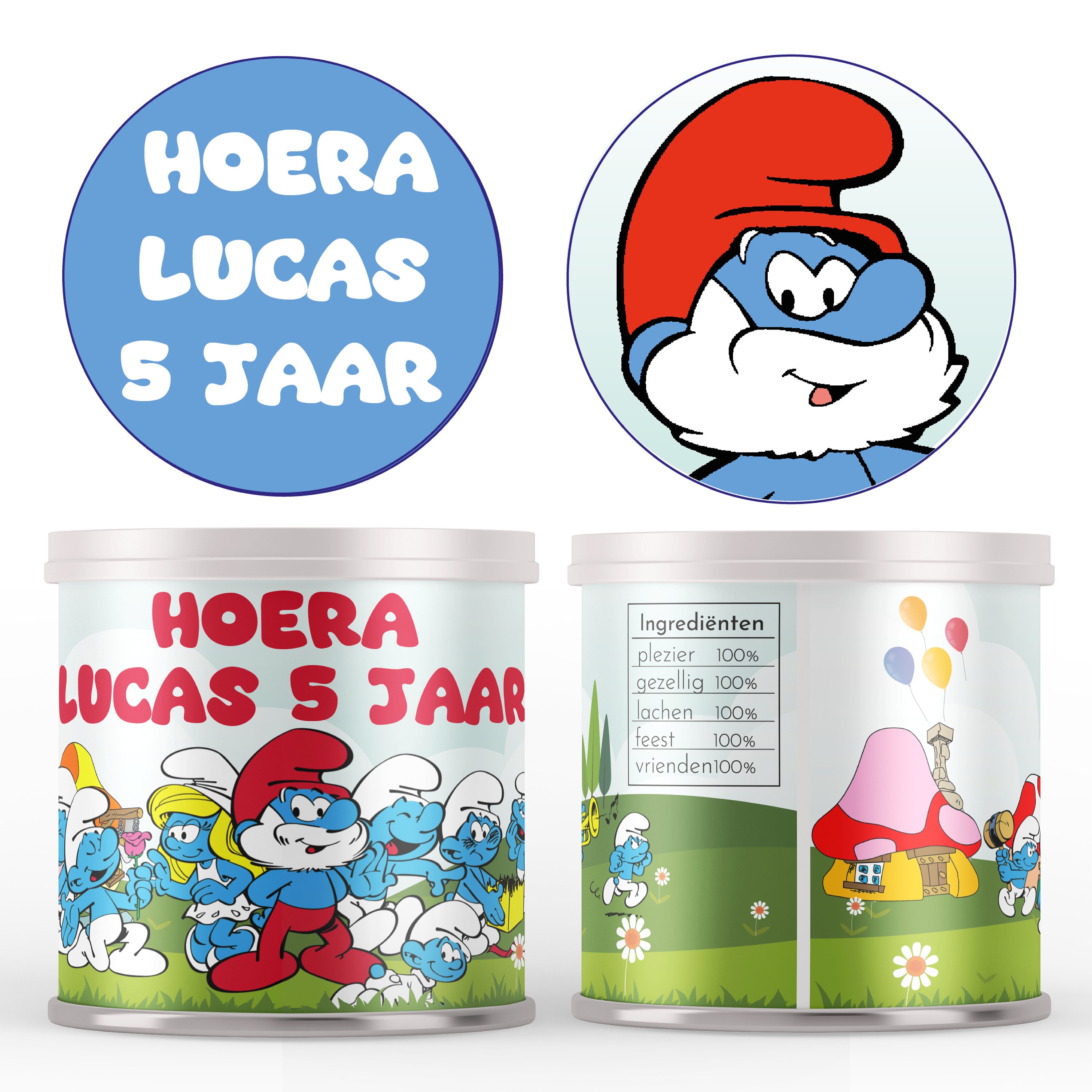 Smurfs Pringles Wrapper Chips Treat Birthday Personalized Editable ...