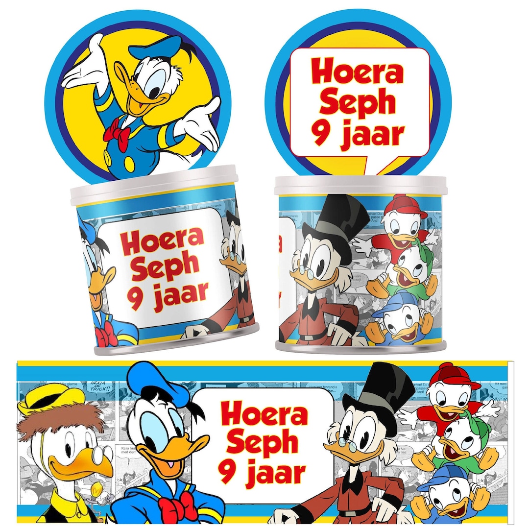 Pringles Wrapper Donald Duck Treat Printable, Birthday Party Donald ...