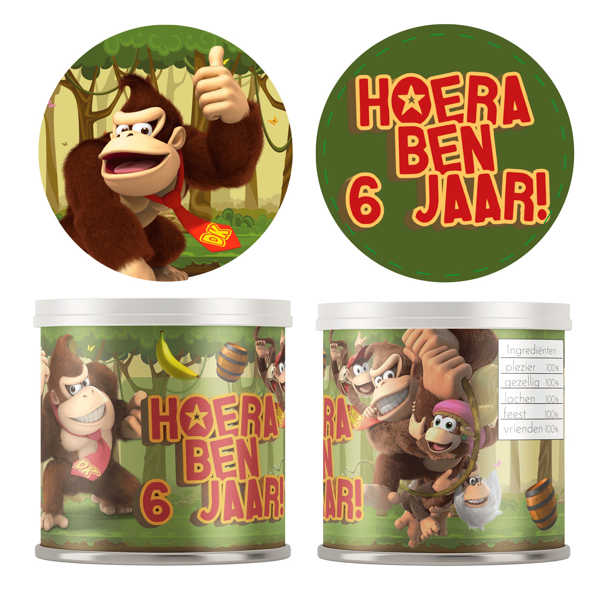 Donkey Kong Super Mario Pringles Wrap Chips Treat Birthday Personalized ...