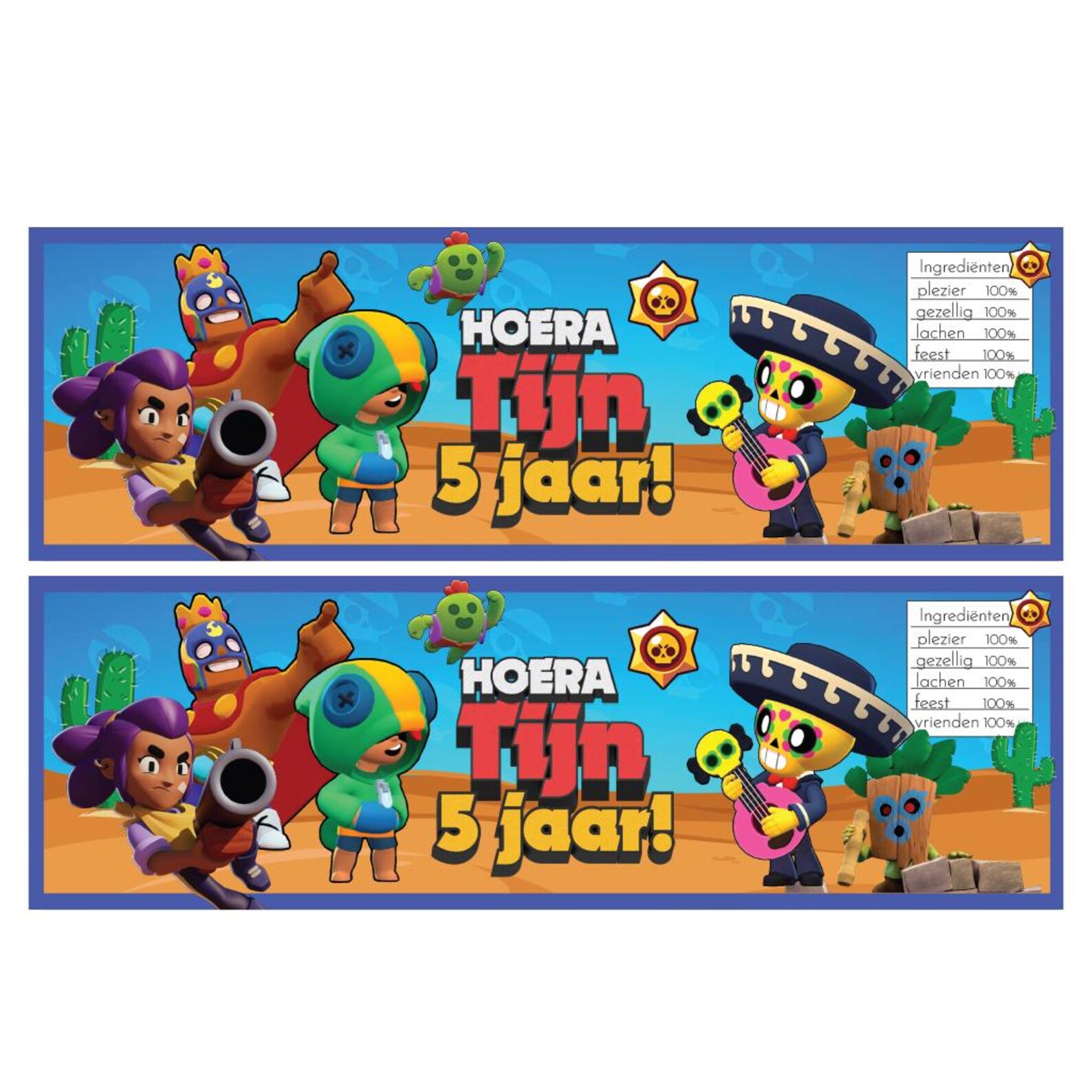 Brawl Stars Pringles Wrap Chips Treat Personalized Digital File ...