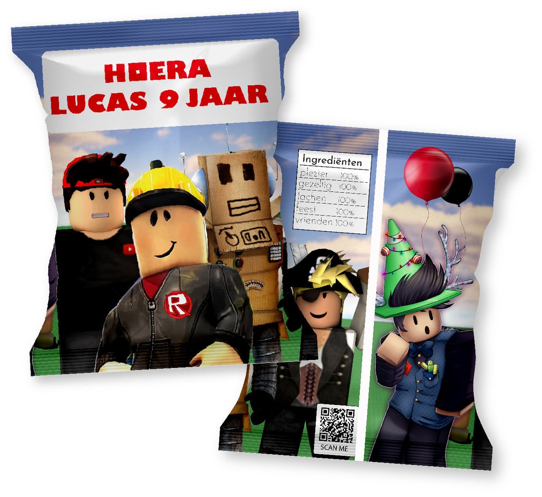 Chips Bag Roblox Treat Birthday Party Roblox Dispensing Bag Chips ...