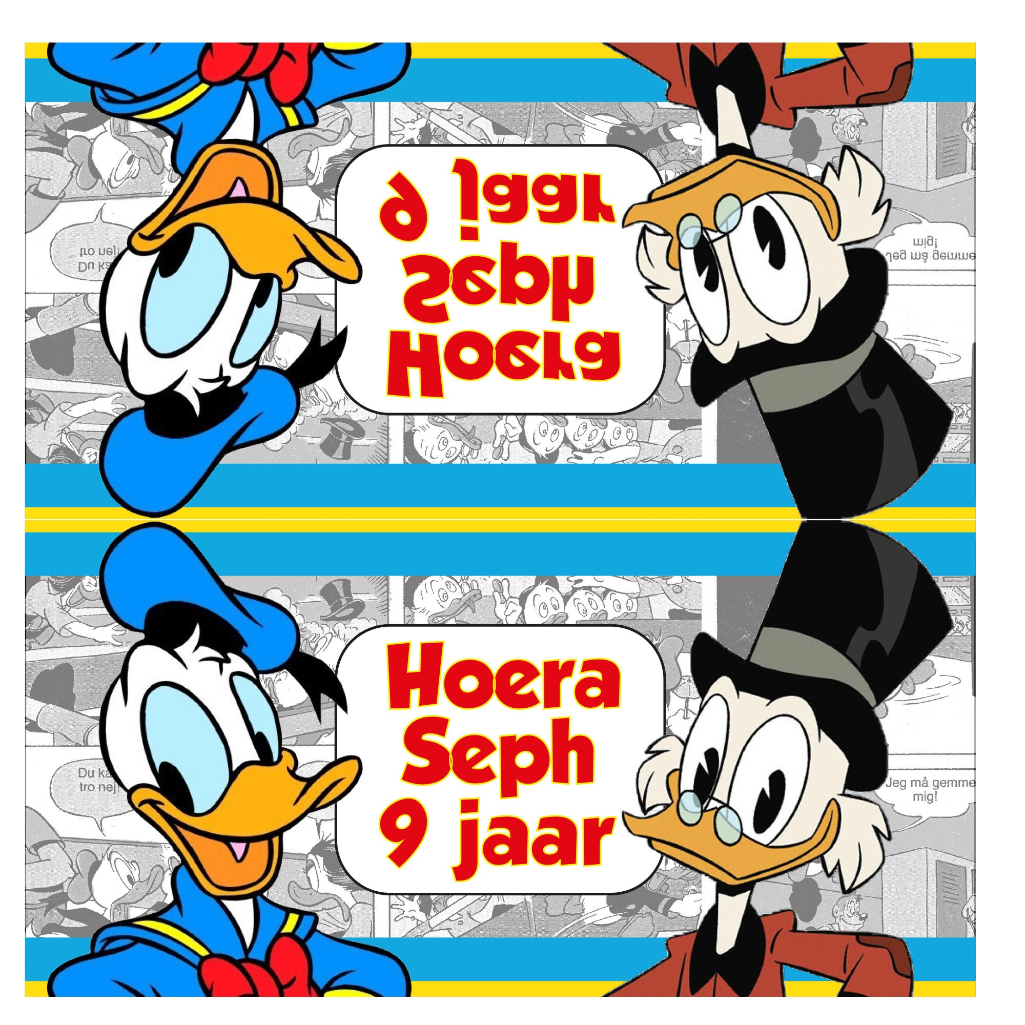 Donald Duck Candy Bag Label Candy Treat Birthday Printable Personalized ...
