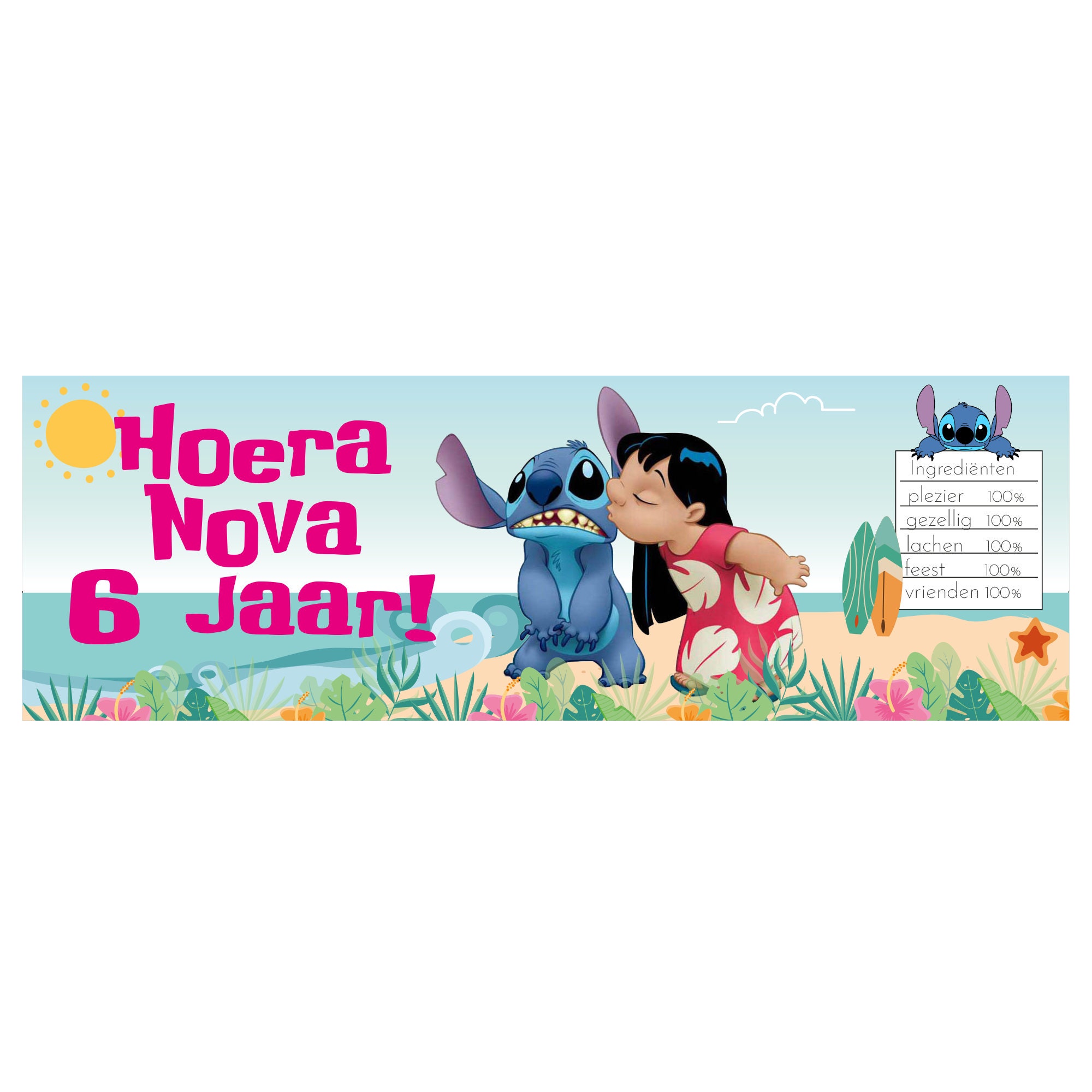 Lilo and Stitch Pringles Wrapper Chips Treat Birthday Personalized ...