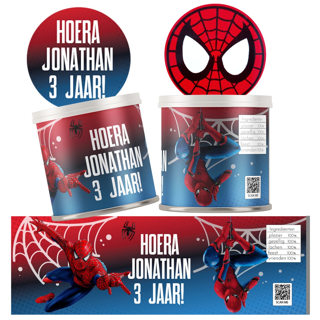 Spiderman Pringles Wrap Chips Treat Birthday Personalized Editable ...