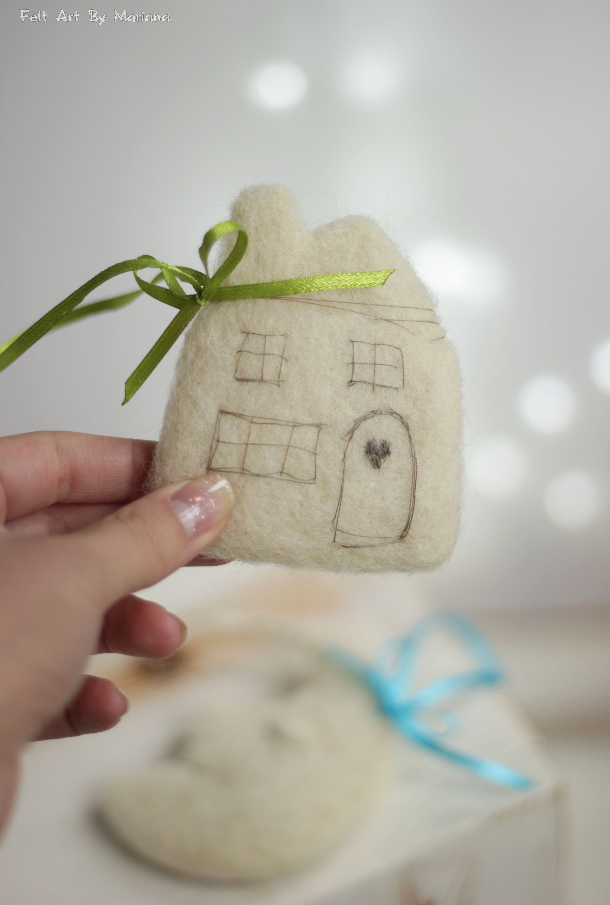 Needle Felted Baby's First Christmas Ornament, Sweet Dreams, Little ...