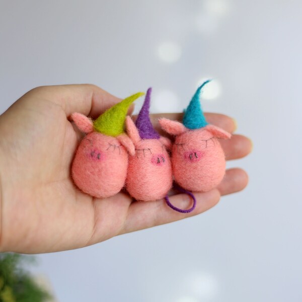 Needle Felted Pig - Etsy