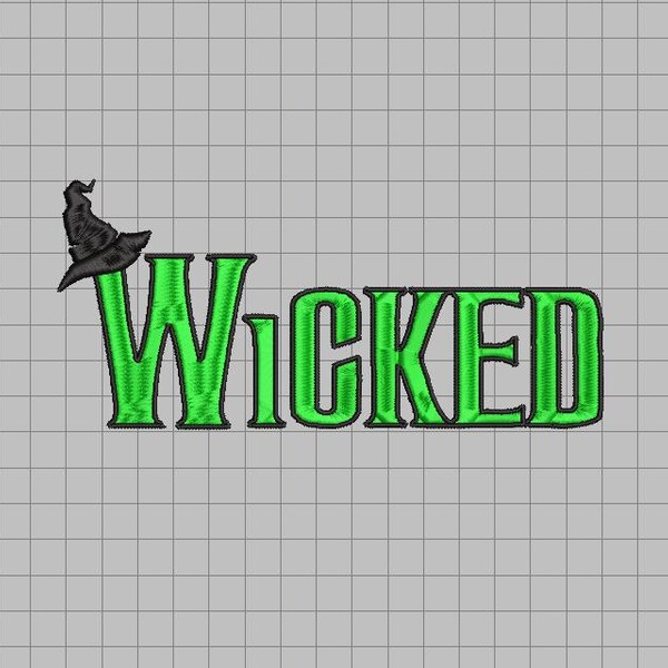 Wicked Embroidery File - Etsy
