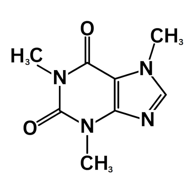 Koffein-Molekül-Vektorgrafik (.SVG) - Etsy.de