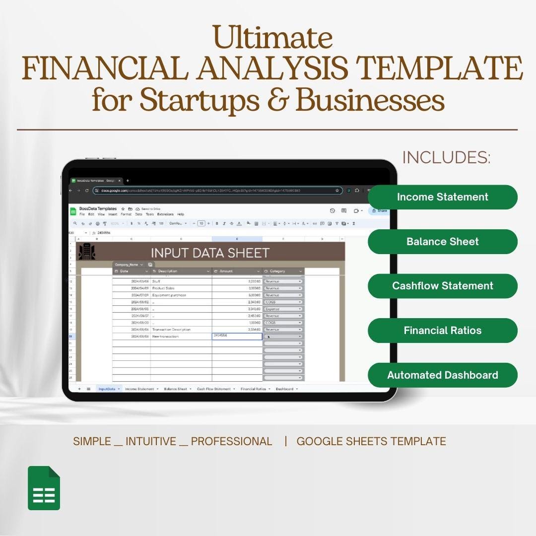 Ultimate Financial Analysis Template for Startups and Businesses ...