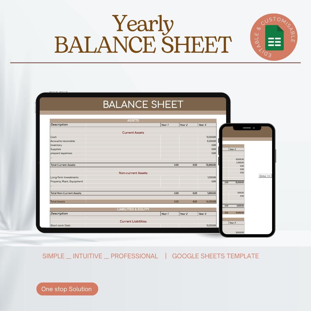 Balance Sheet Template for Accurate Financial Reporting Assets and ...