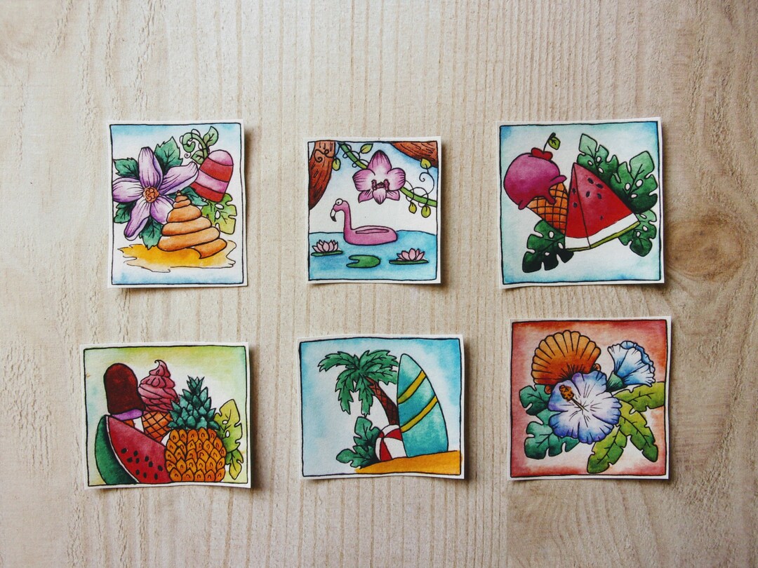 Stickers été tropical Exotique Palmier Animaux Jungle Fleur Hibiscus ...