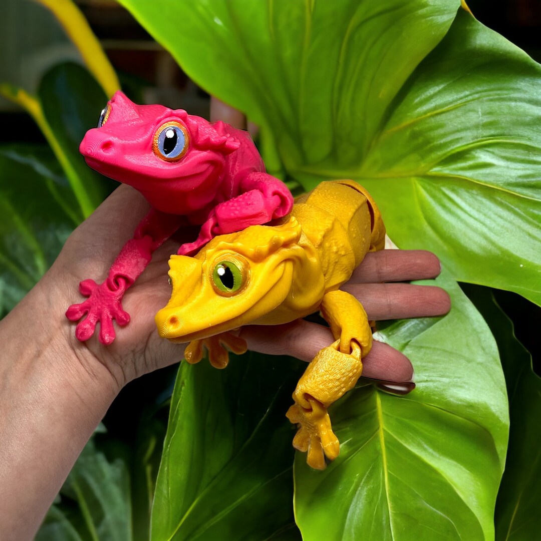 Crazy Crested Gecko Fidget Toy Reptile Gift Articulated Sensory Toy ...