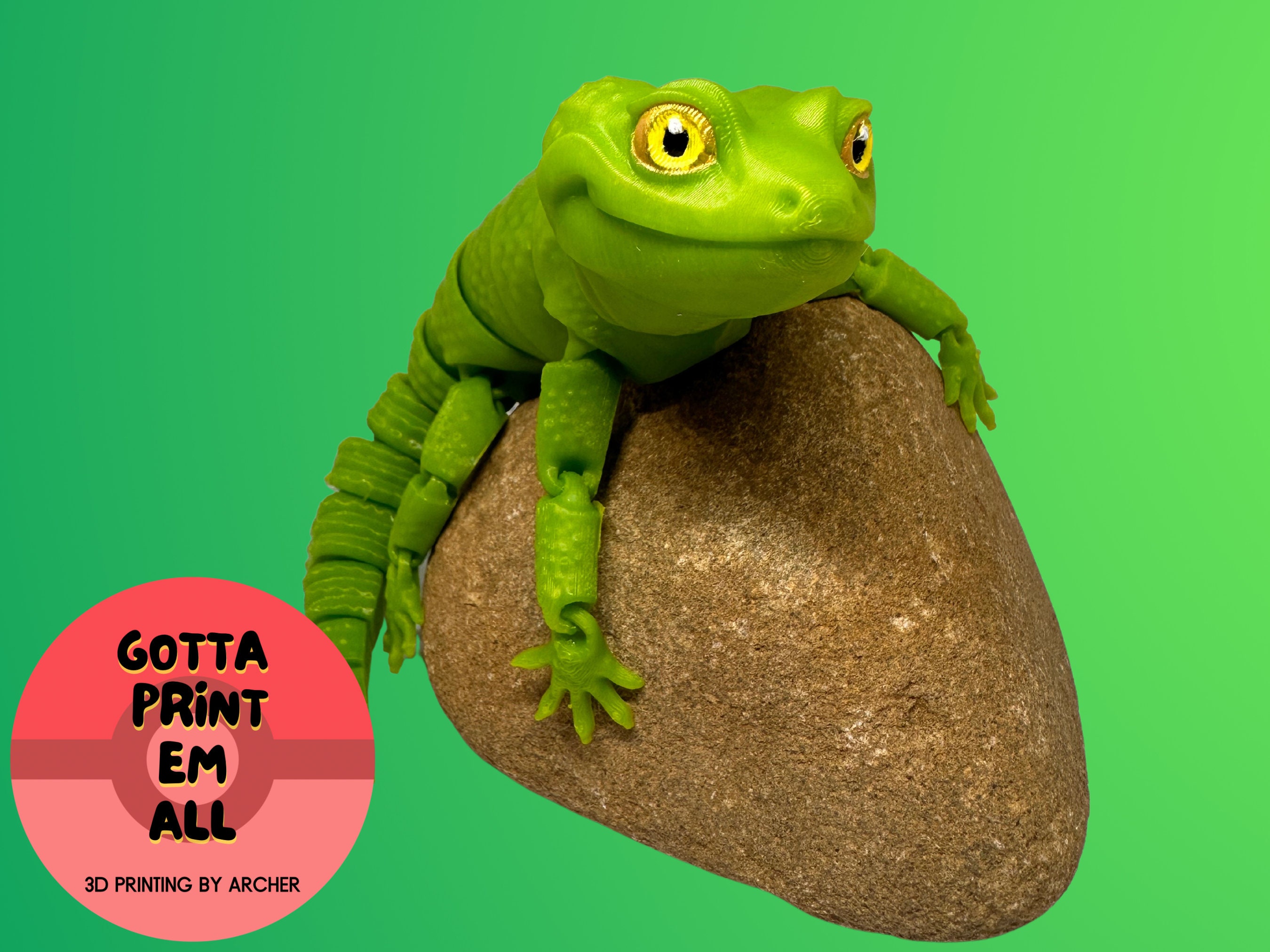 Great Gecko Toy Fidget Toy Reptile Gift Articulated Sensory Toy Stress ...