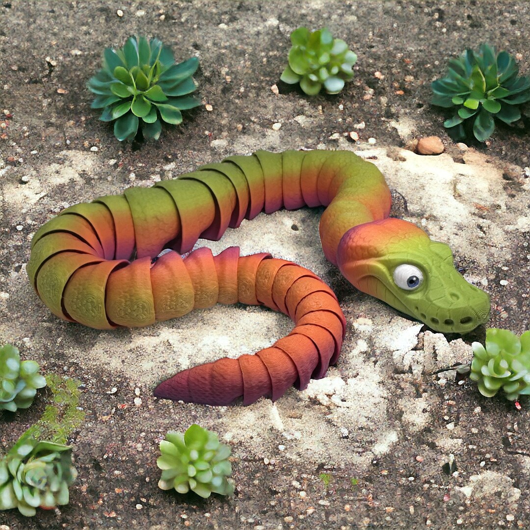 Giant Python Toy | Fidget Toy | Reptile Gift | Articulated Sensory Toy ...