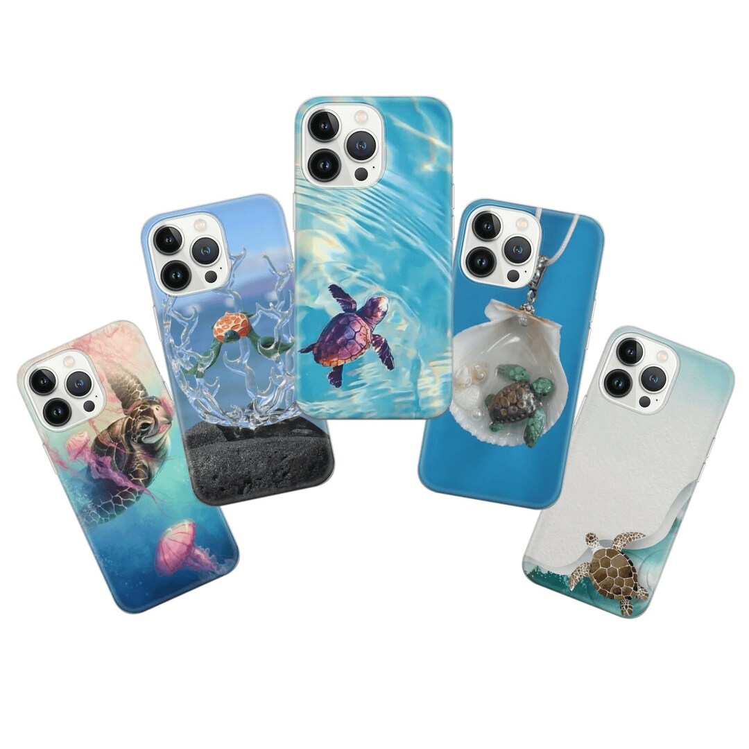 Sea Turtles Phone Case Tortoise Cover for Pixel 7 Pro 6A, iPhone 14 13 ...