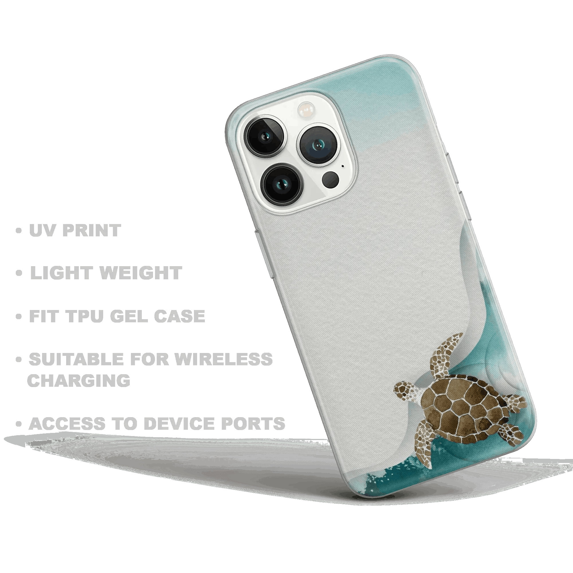 Sea Turtles Phone Case Tortoise Cover for Pixel 7 Pro 6A, iPhone 14 13 ...
